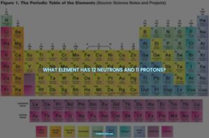 What element has 12 neutrons and 11 protons? – ChemCafe — science ...