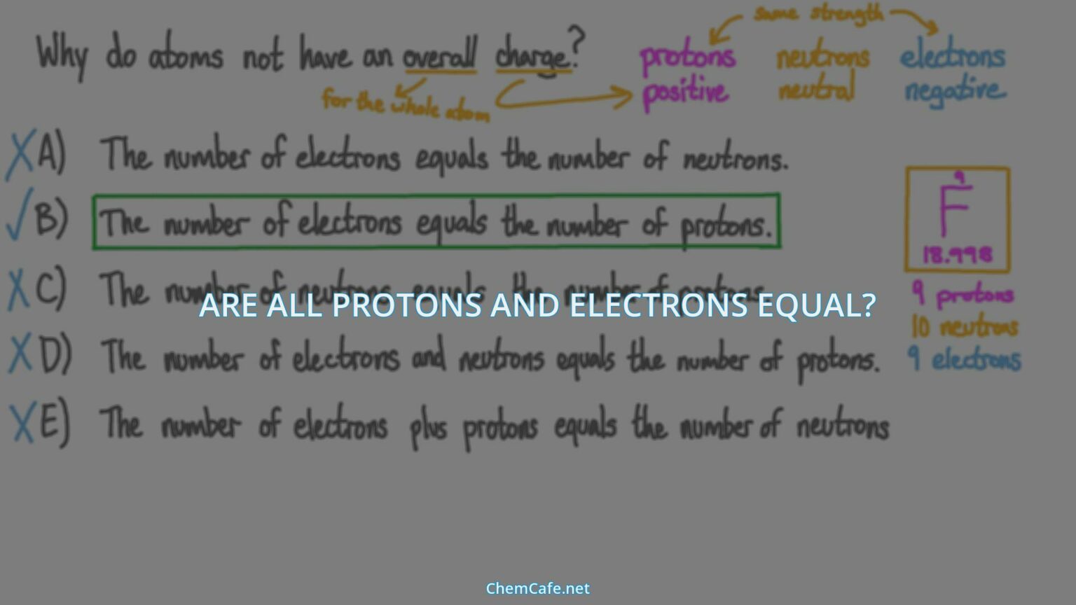 Are all protons and electrons equal? – ChemCafe — science, chemistry and physics made simple