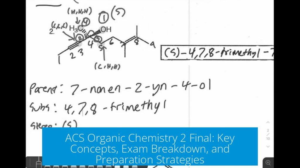 ACS Organic Chemistry 2 Final: Key Concepts, Exam Breakdown, and ...