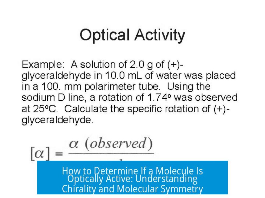 How to Determine If a Molecule Is Optically Active: Understanding ...