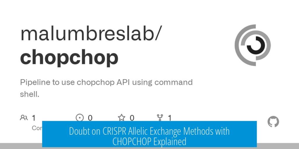 Doubt on CRISPR Allelic Exchange Methods with CHOPCHOP Explained ...