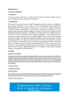 Experiments with Sulfuric Acid: A Guide for Amateur Chemists – ChemCafe ...