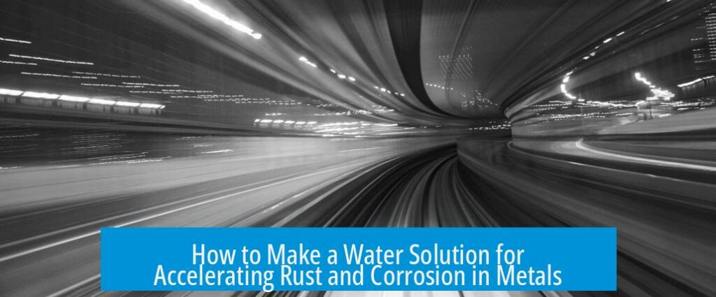 How to Make a Water Solution for Accelerating Rust and Corrosion in ...