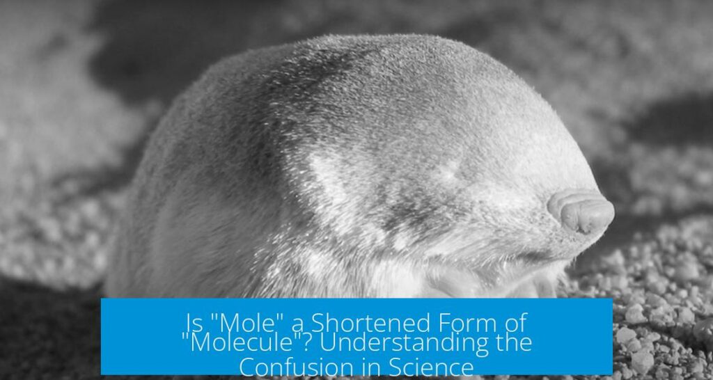 Is "Mole" a Shortened Form of "Molecule"? Understanding the Confusion ...