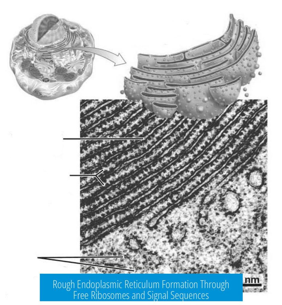 Rough Endoplasmic Reticulum Formation Through Free Ribosomes and Signal ...