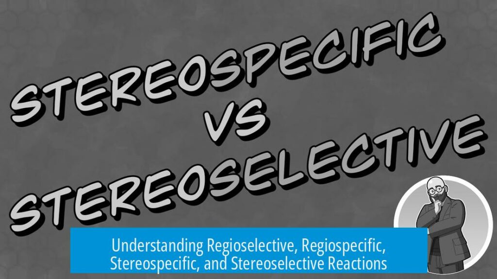 Understanding Regioselective, Regiospecific, Stereospecific, and ...
