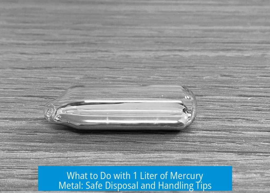 What to Do with 1 Liter of Mercury Metal: Safe Disposal and Handling ...