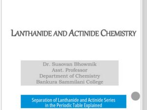 Separation of Lanthanide and Actinide Series in the Periodic Table ...