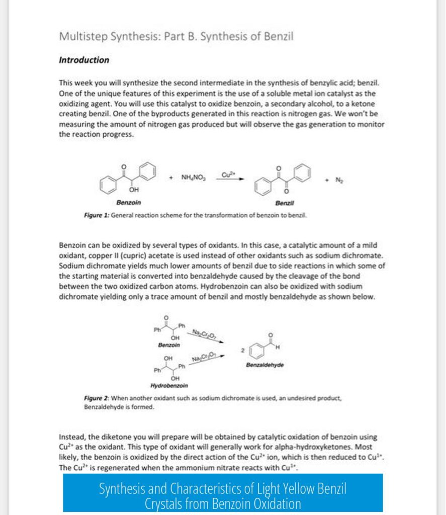 Synthesis and Characteristics of Light Yellow Benzil Crystals from ...