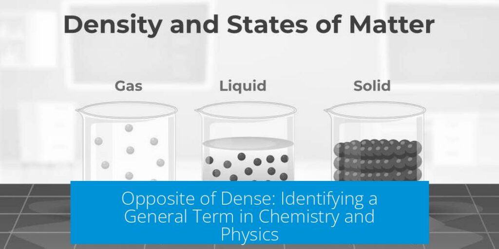 Opposite of Dense: Identifying a General Term in Chemistry and Physics ...