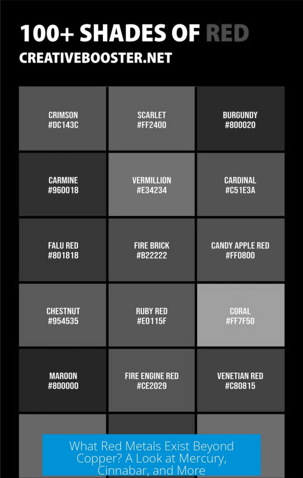 What Red Metals Exist Beyond Copper? A Look at Mercury, Cinnabar, and ...